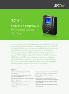 เครื่องคีย์การ์ด เครื่องทาบบัตร ZKTECO SC105 - เครื่องทาบบัตร เครื่องสแกนลายนิ้วมือ